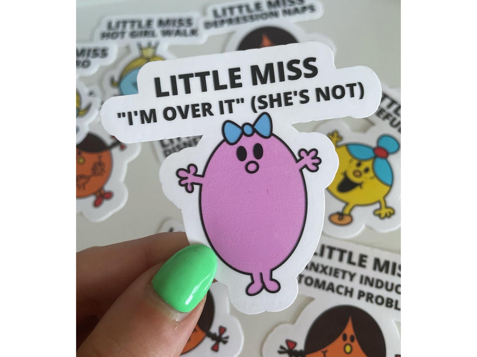 Little Miss Custom Sticker Mr. Men Sticker Meme Sticker - Etsy