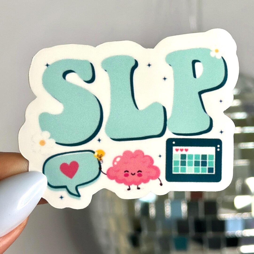 SLP Sticker: Glossy Water Bottle Decal for Speech Therapy - Etsy