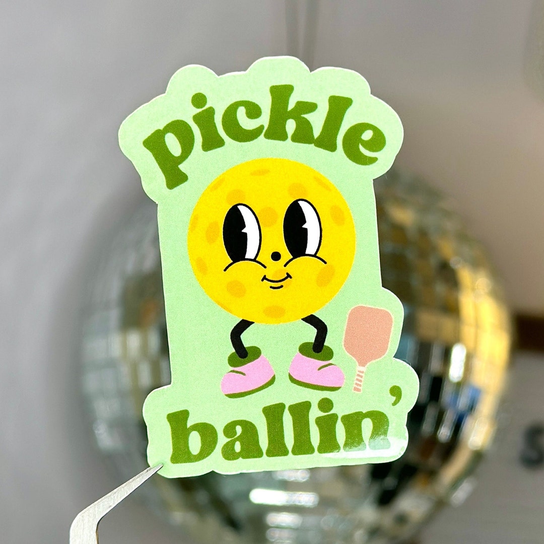 Pickle Ballin Sticker | Pickleball | Laptop Stickers | Waterproof ...