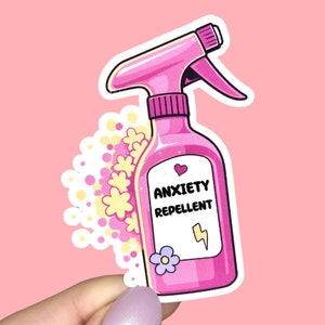 Anxiety Repellent Sticker | Mental Health | Positivity | Funny Stickers ...