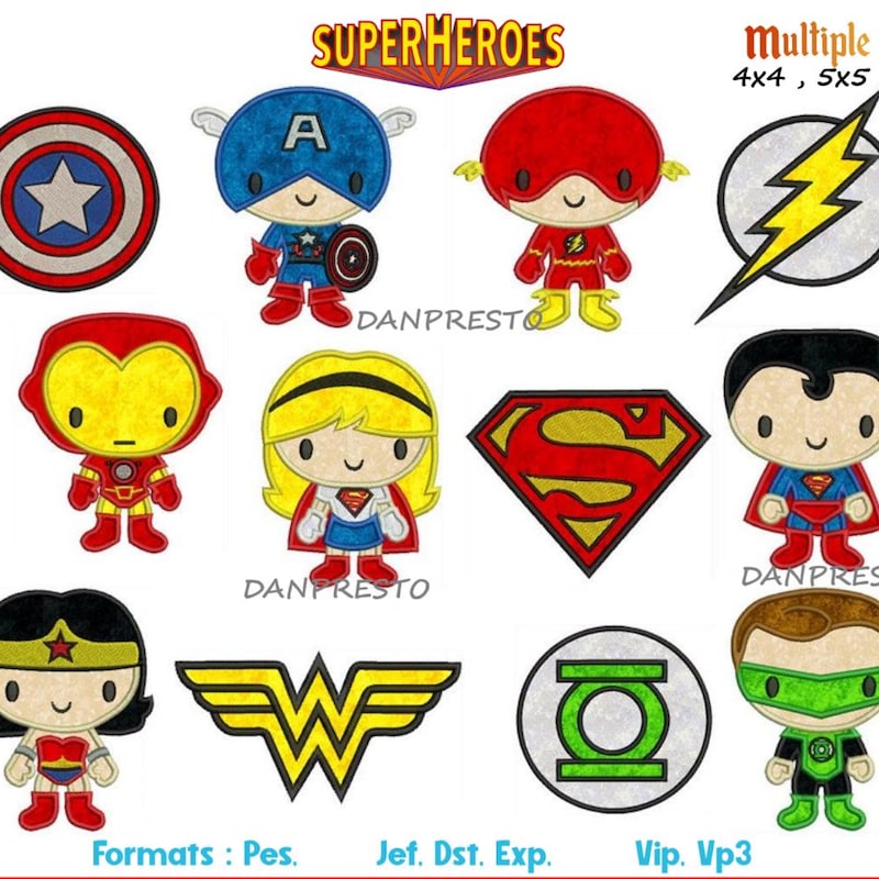 Super Hero Applique - Etsy