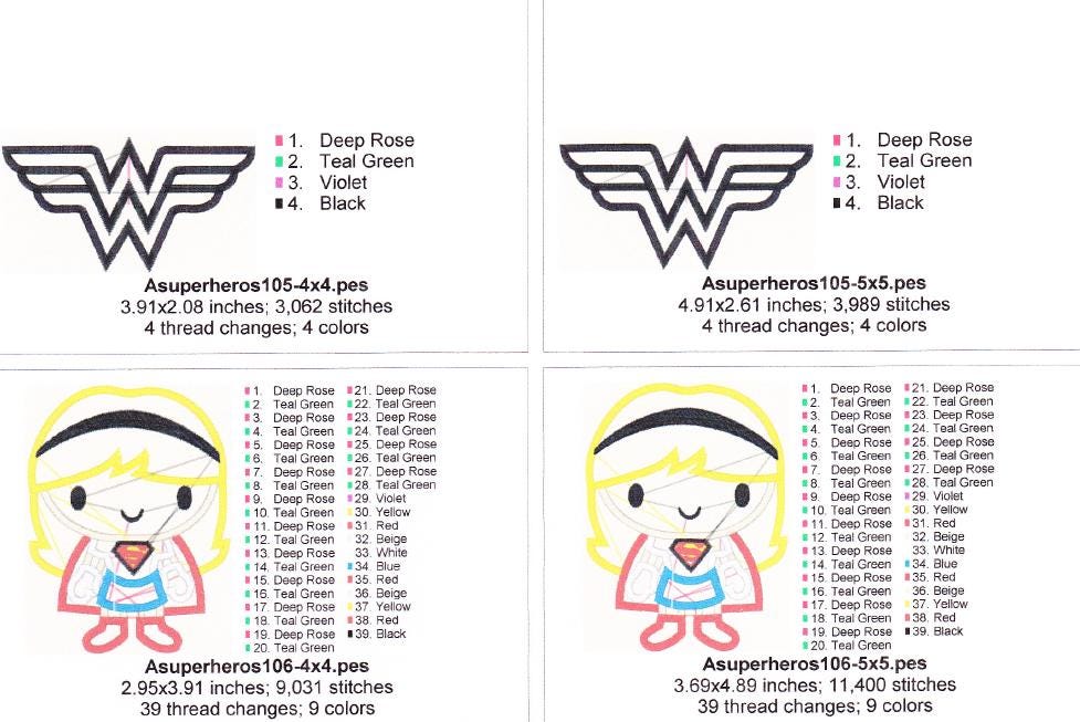 Superheros Applique Pack 12 Machine Embroidery Files, Super Hero Comic ...