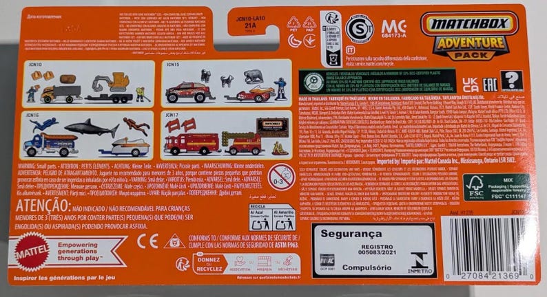 Matchbox Adventure Pack MBX Construction Zone | Tilt 'n Tip | Flat ...