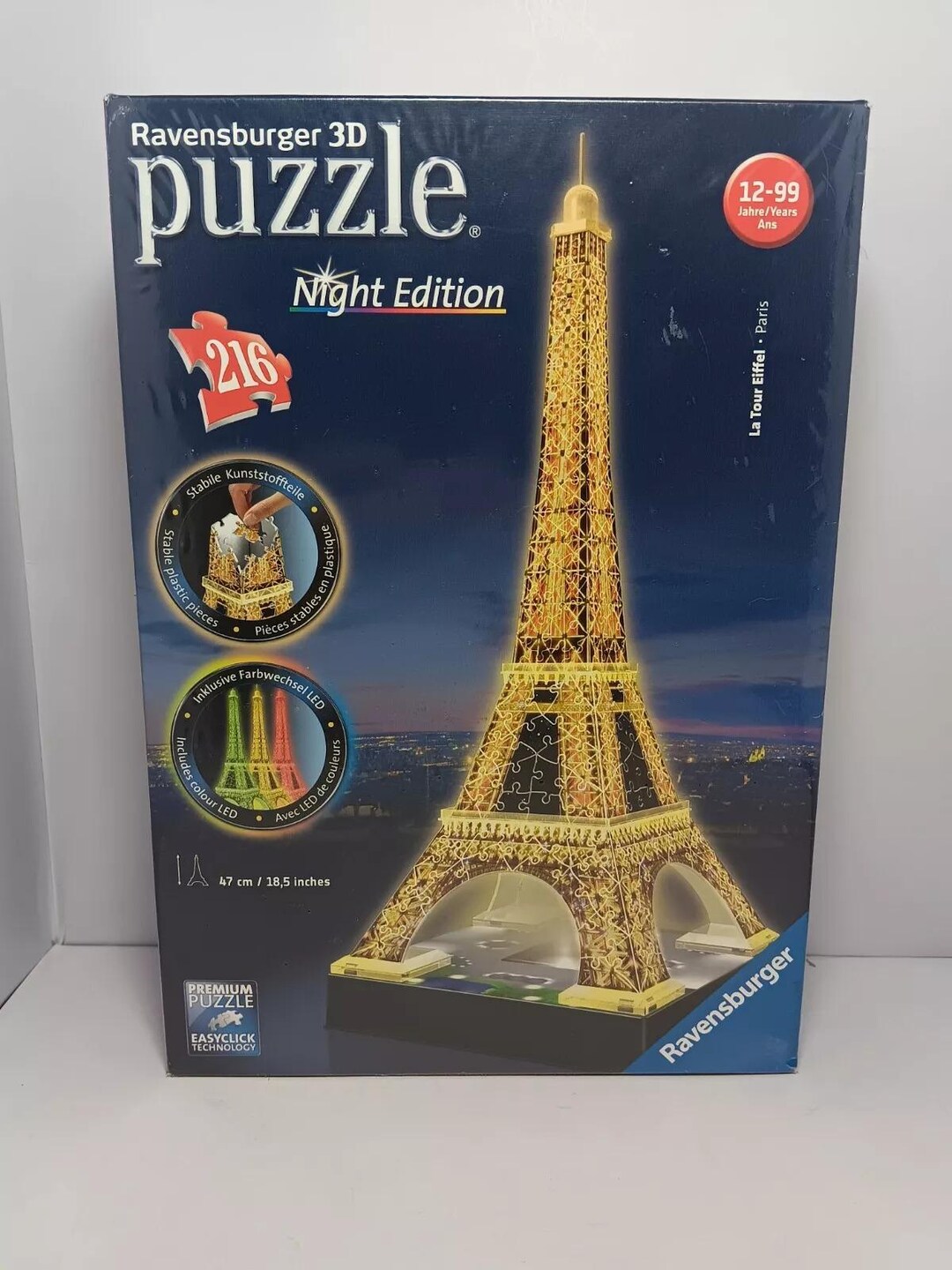 Ravensburger 3D Puzzle La Tour Eiffel • Paris Night Edition 216 Pieces Sealed - Etsy