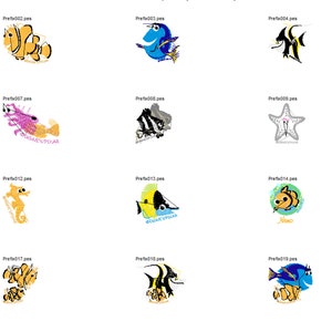 Nemo Embroidery Files - 29 Designs 4x4 - All Formats Findingnemo, Fish ...