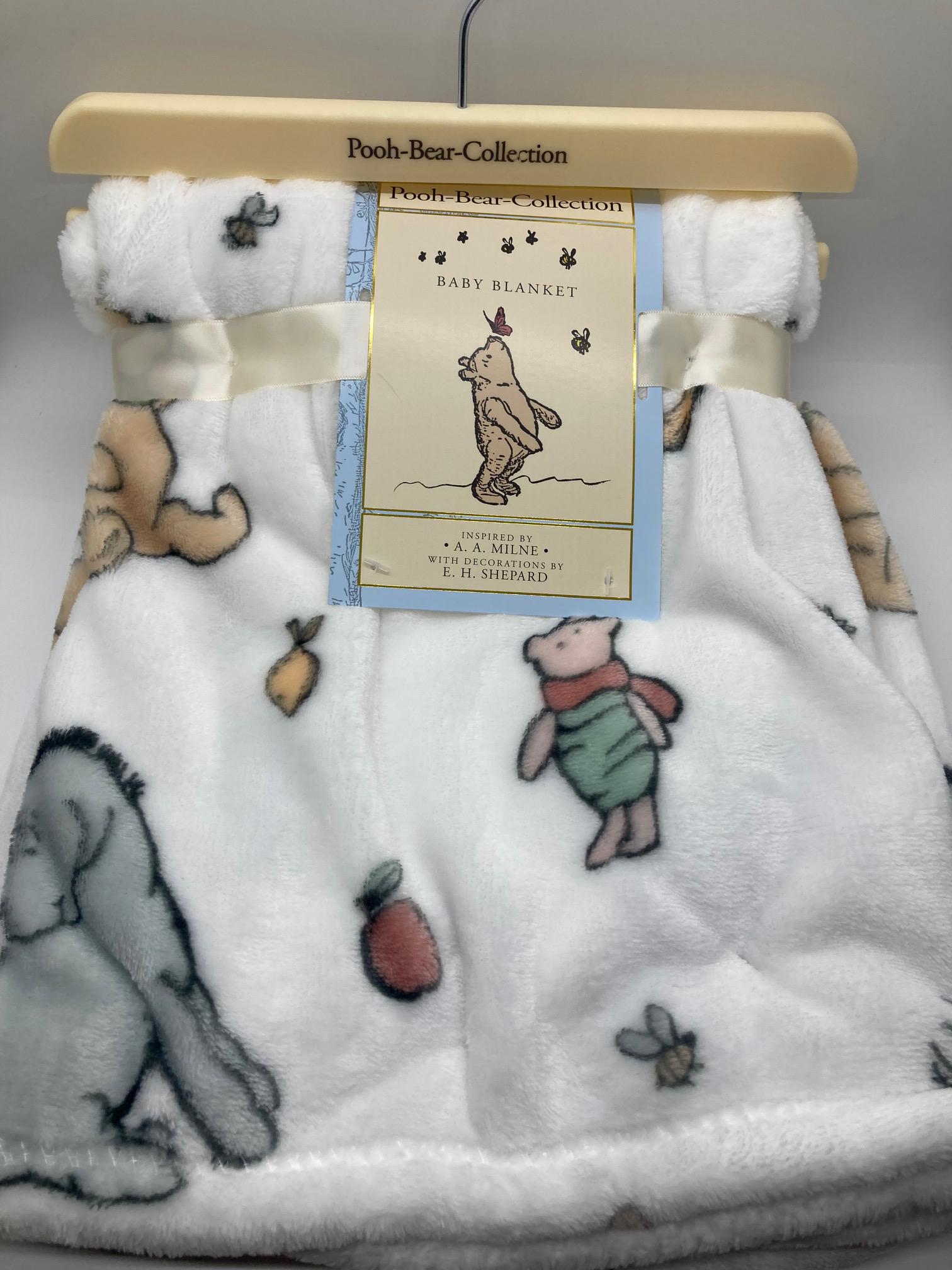 Winnie the Pooh Bear Collection Baby Blanket Piglet Eeyore Fruit Fleece ...