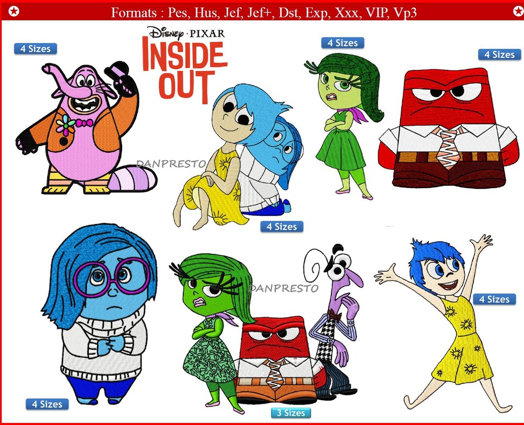 Cute Inside/out Embroidery Machine Design Files, Multiple Formats and ...