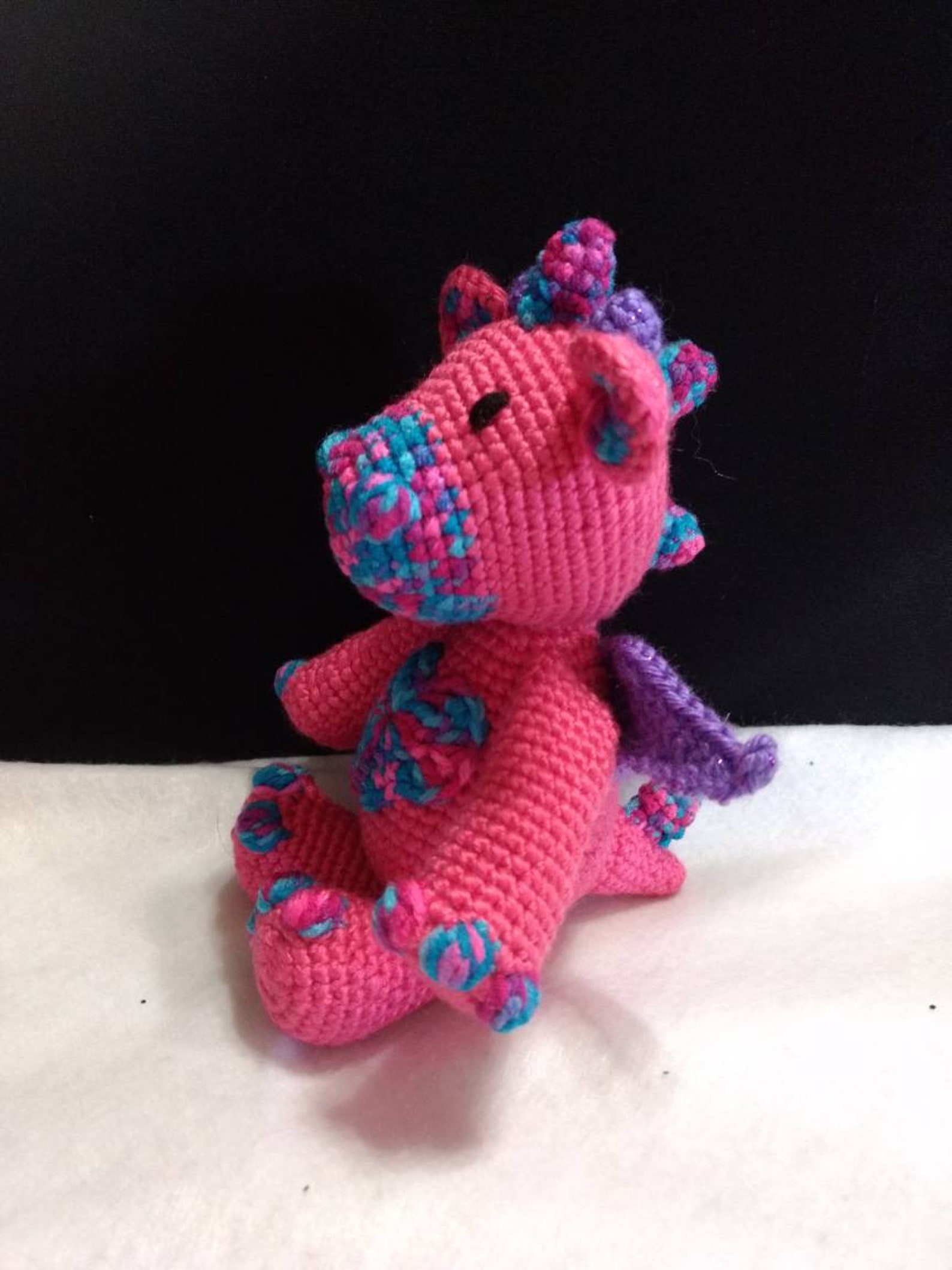 Adorable Dragon With Heart Tummy Bright Pink or Mint Green Dragon ...