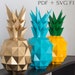 Pineapple Papercraft, Fruit 3d, Low Poly Pineapple 3d, Diy Paper ...