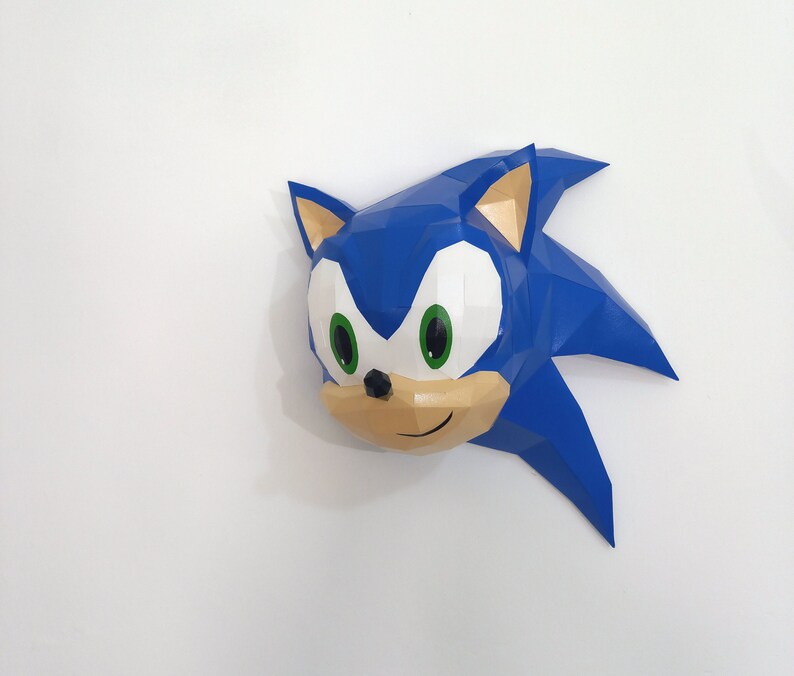Sonic Papercraft 3d Lowpoly, Digital Template Diy, Origami, Pdf ...