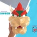 Bowser papercraft 3d, mario bros digital template origami, Digital ...