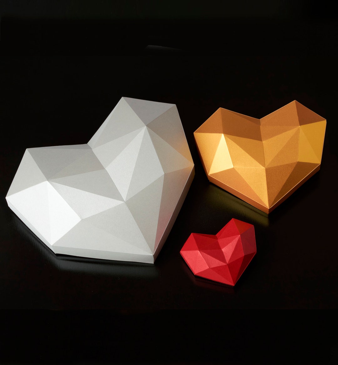 Gift Box Heart, Box Template, Papercraft, Packaging Boxes, Jewelry ...