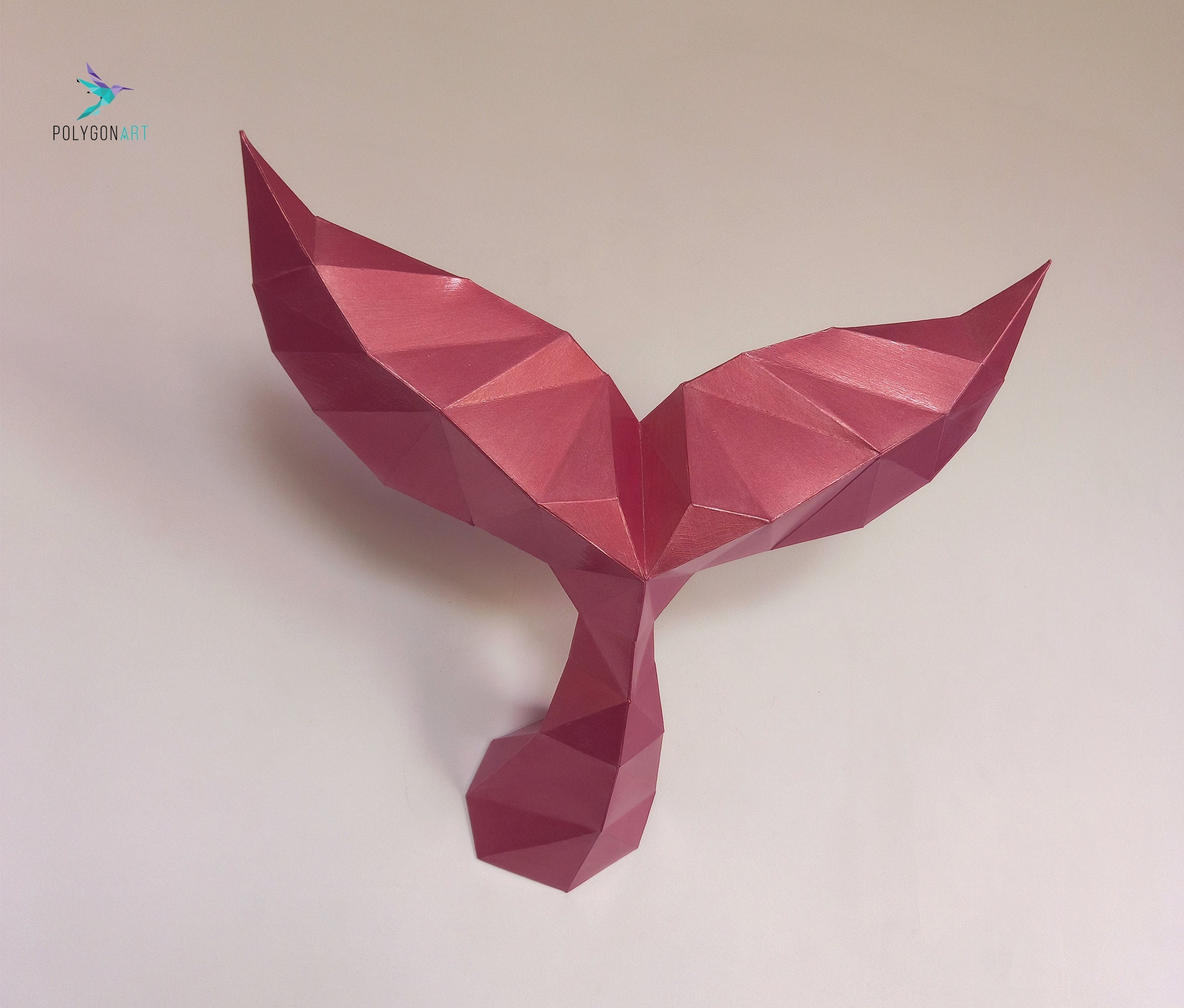 Whale papercraft 3d, whale tail, paper craft 3d, whale diy, pdf ...