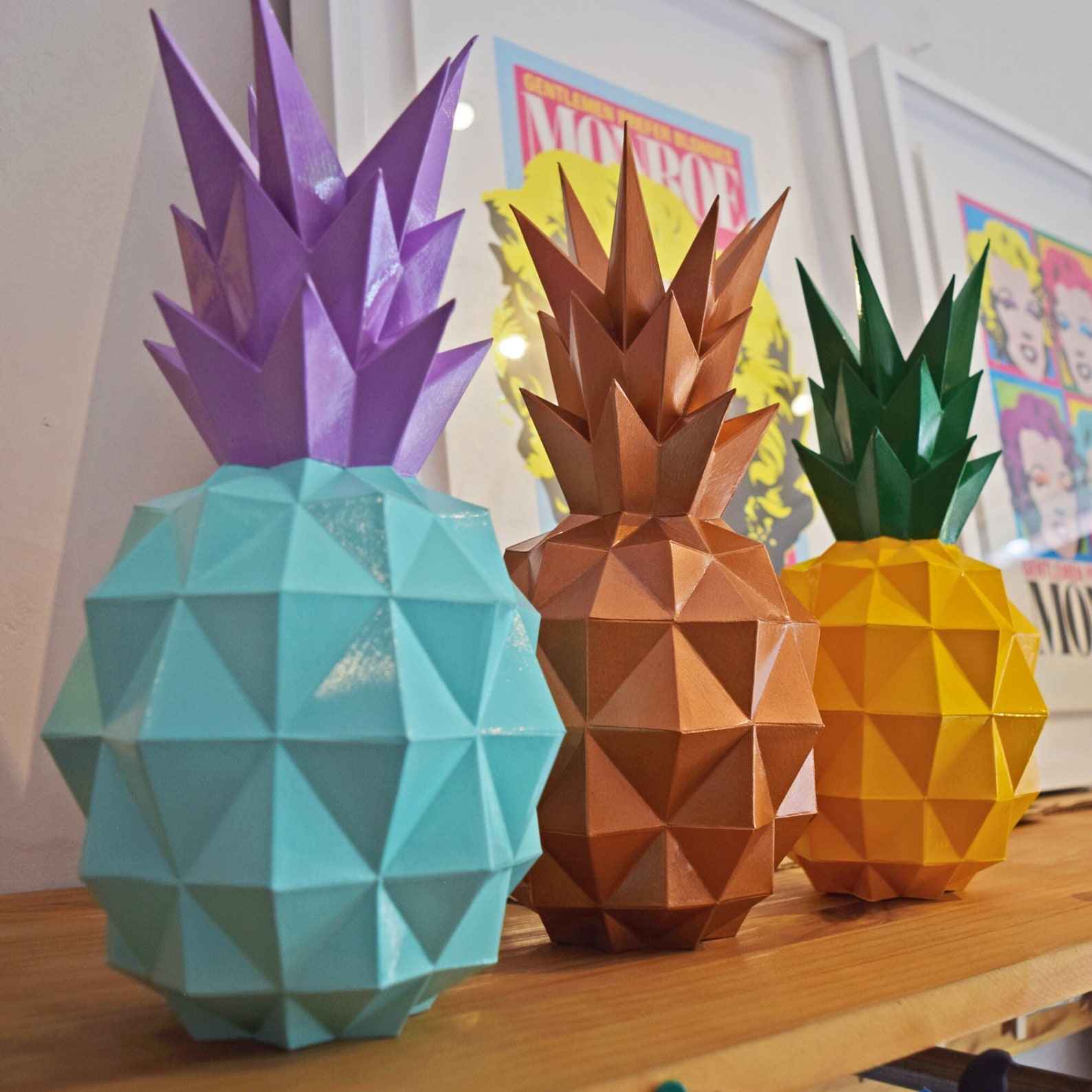 Pineapple papercraft, fruit 3d, low poly pineapple 3d, diy paper ...