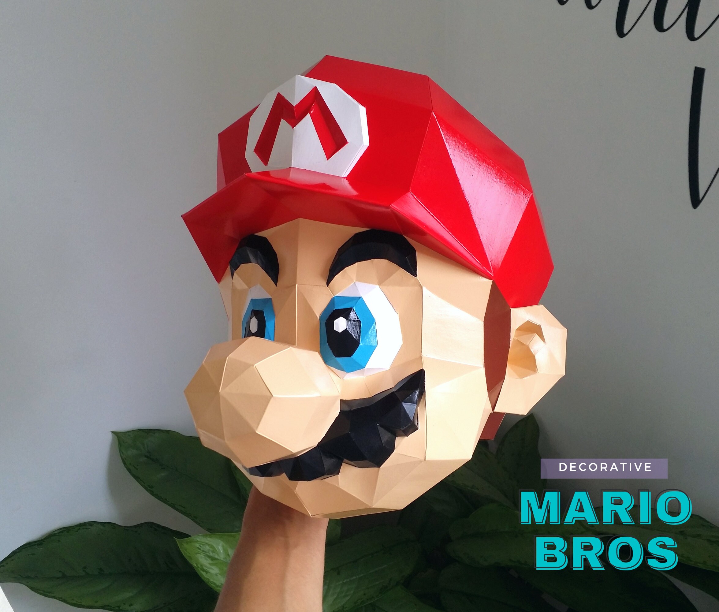 Bowser Papercraft 3d Mario Bros Digital Template Origami