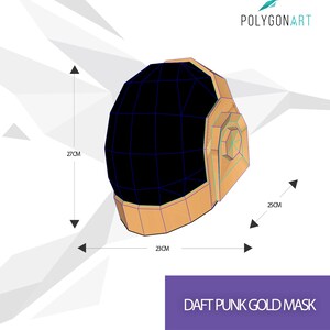 Daft Punk Mask Papercraft 3d Costume Low Poly Musical Diy Paper Craft ...