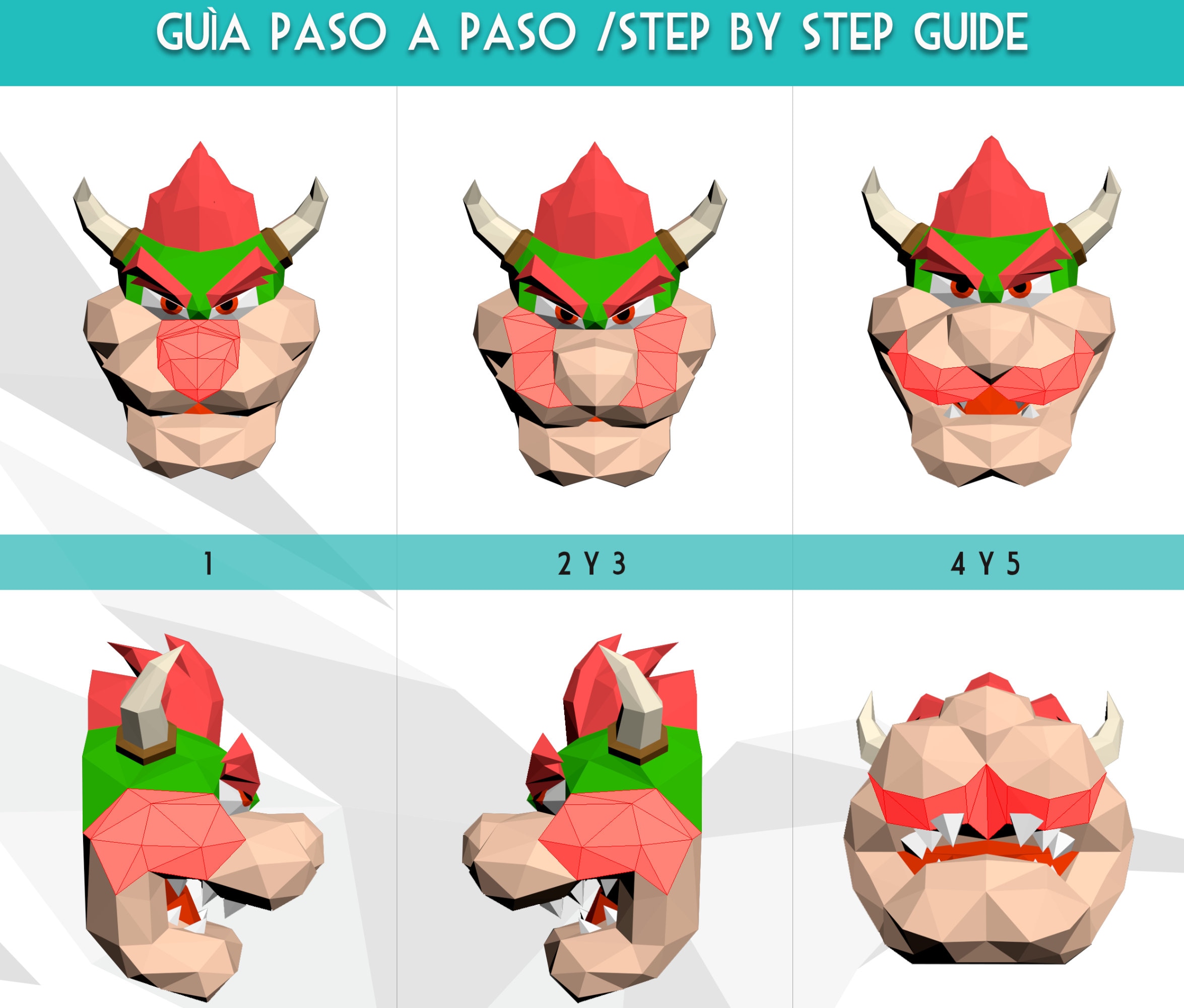 How To Draw Paper Bowser
