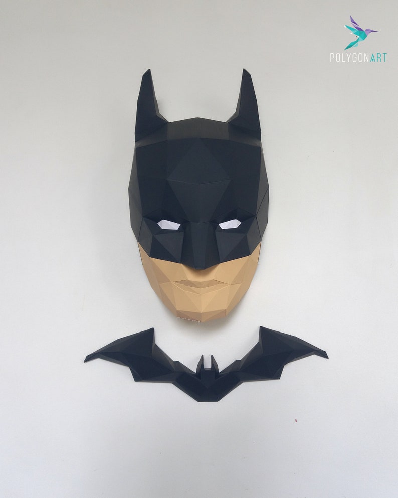 Super hero bat 3d papercraft template decor, digital download diy ...