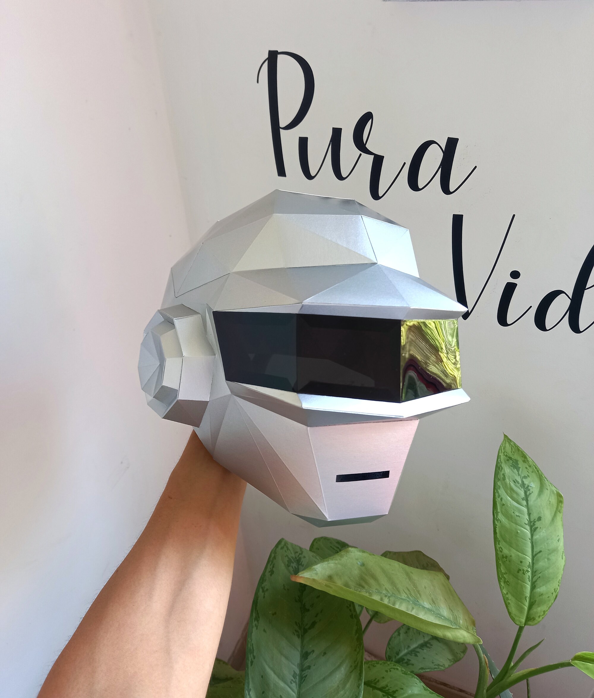 Daft Punk Helmet Papercraft 3d, Diy Mask Paper Digital Template ...