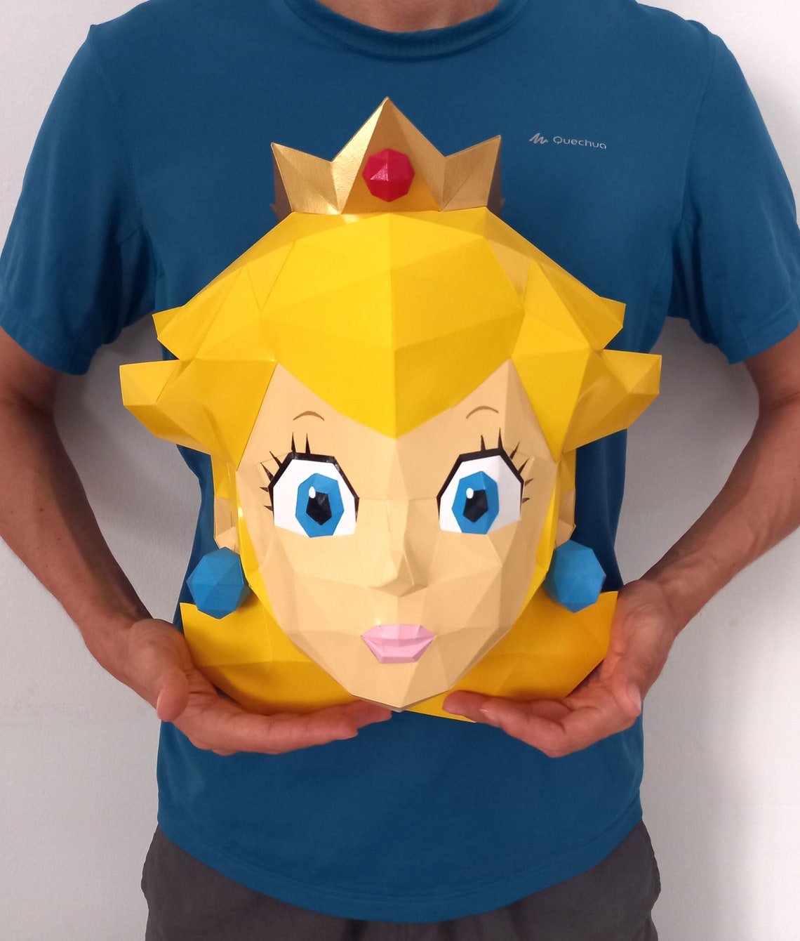 Princess Peach Mario Bros Paper Craft, Digital Template, Origami, PDF ...
