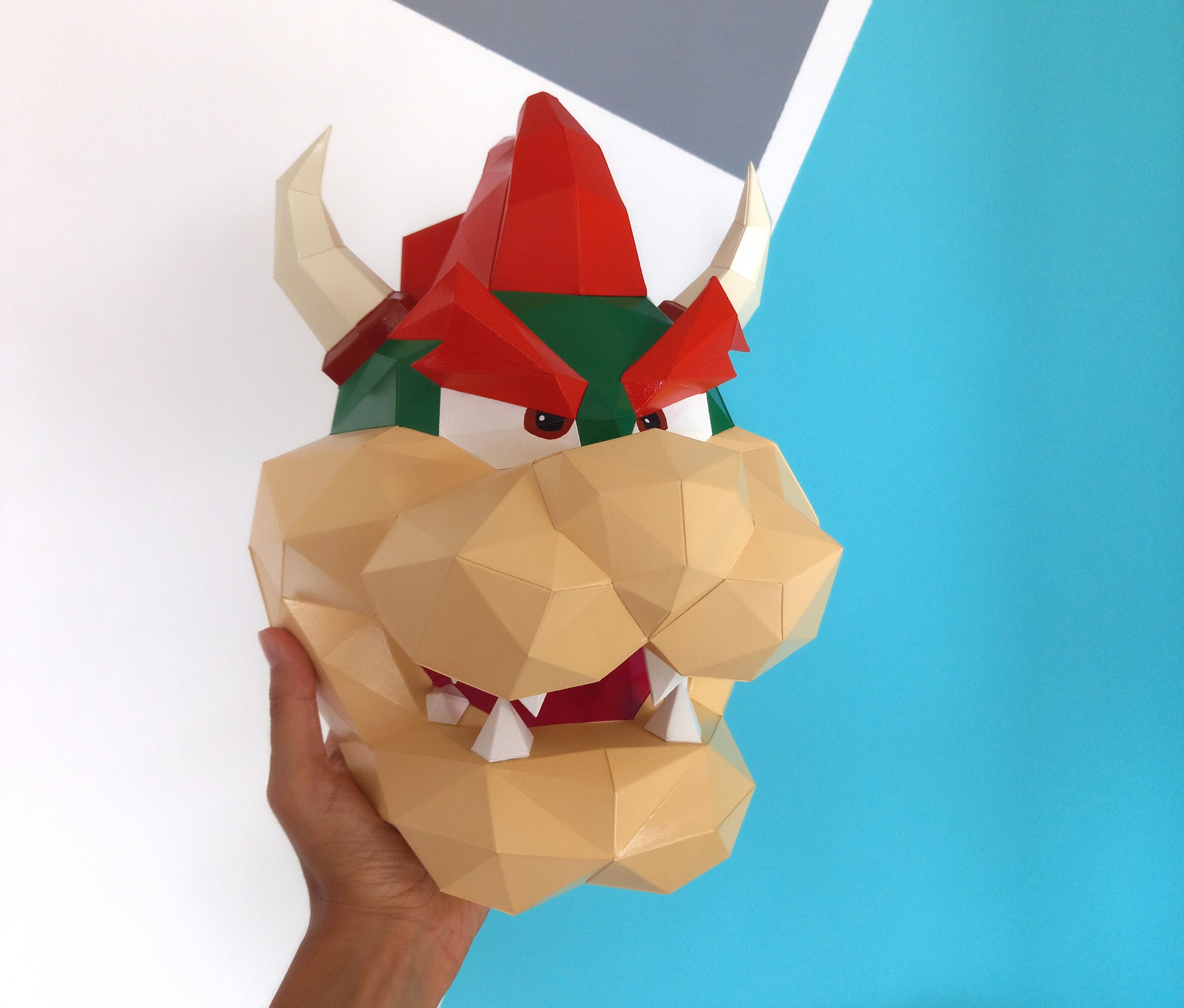 Bowser papercraft 3d mario bros modèle numérique origami pdf - Etsy France