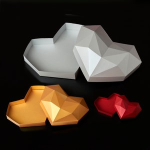 Gift Box Heart, Box Template, Papercraft, Packaging Boxes, Jewelry ...