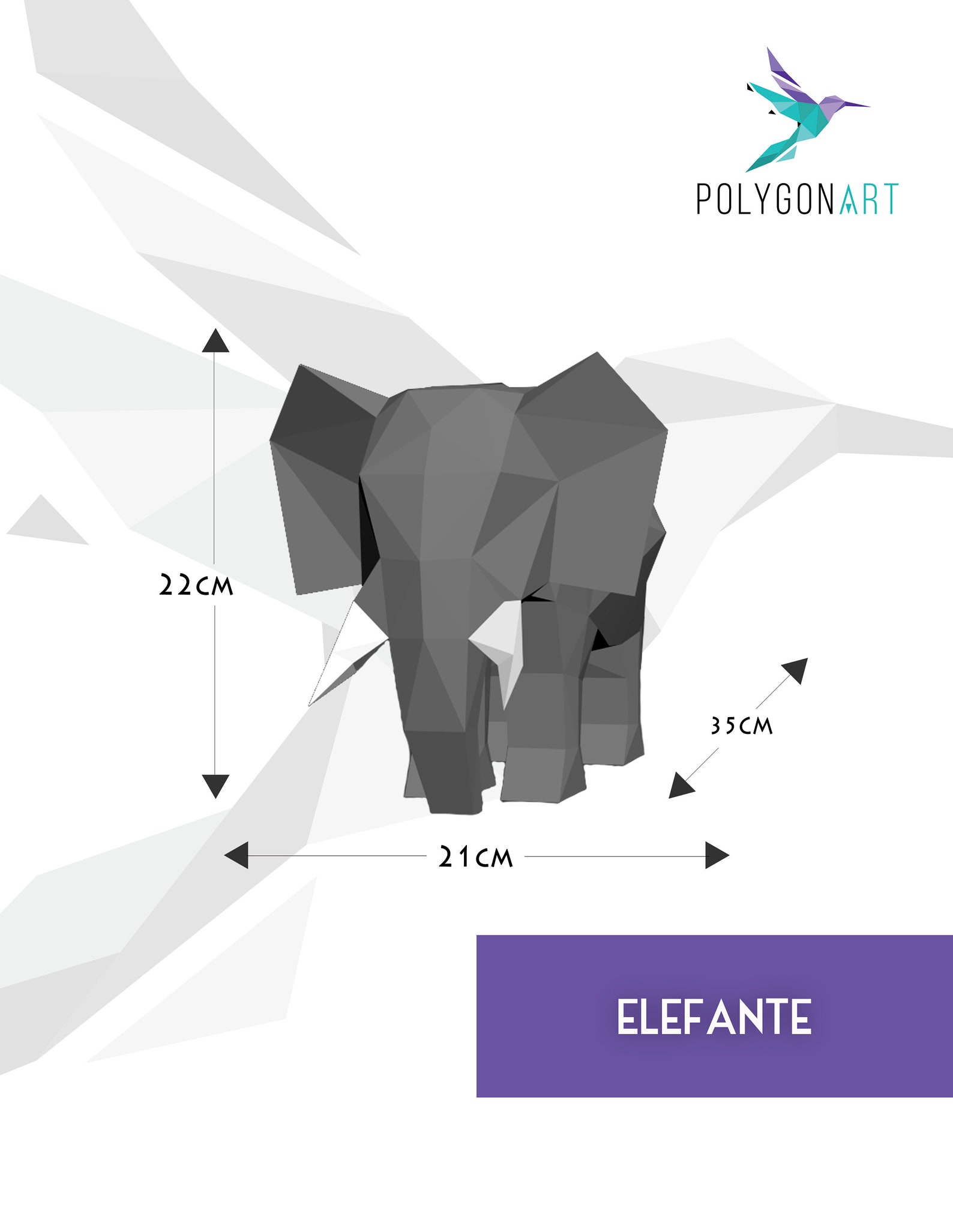 Diy elephant safari papercraft 3d safari digital paper art - Etsy España