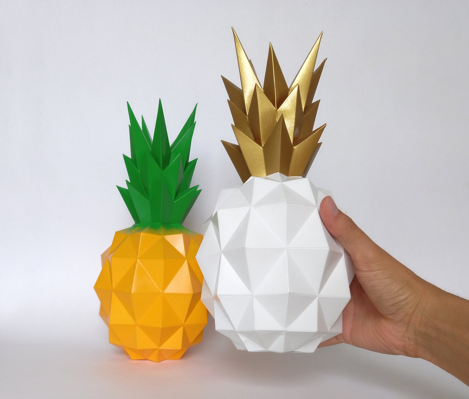 Pineapple Papercraft, Fruit 3d, Low Poly Pineapple 3d, Diy Paper ...