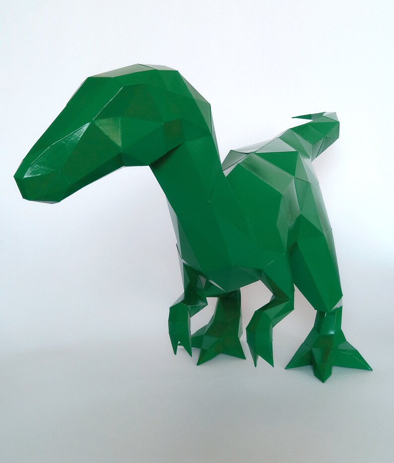 Velociraptor Papercraft Template, DIY Paper Dinosaur, Pdf, Svg, Dxf ...
