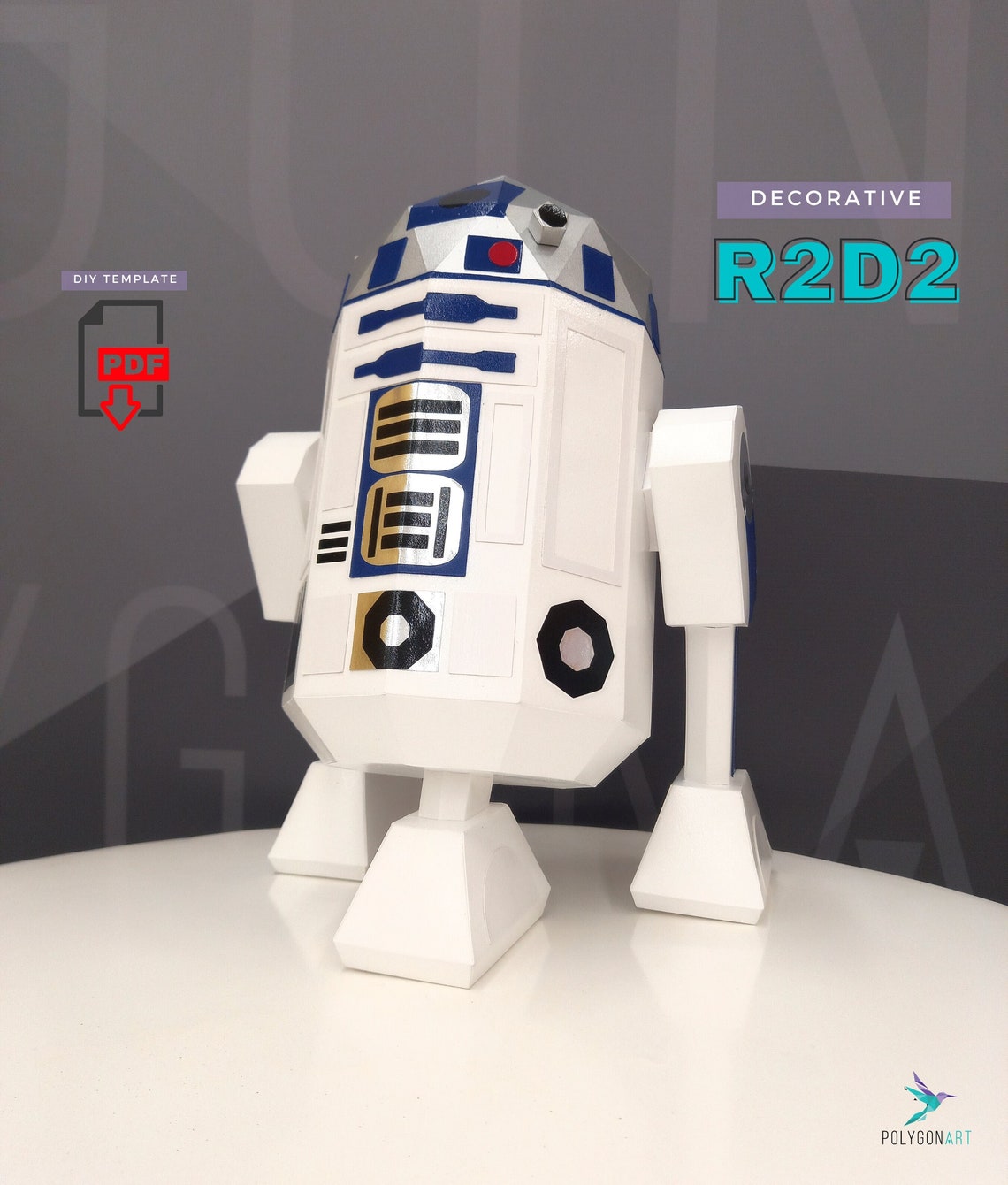 R2D2 Papercraft 3d Diy Star Wars Template Paper Craft Starwars 3d Origami Diy Craft Handmade ...