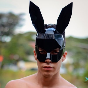 Rabbit 3d Mask Papercraft Template, Bunny Mask Paper Craft Digital ...
