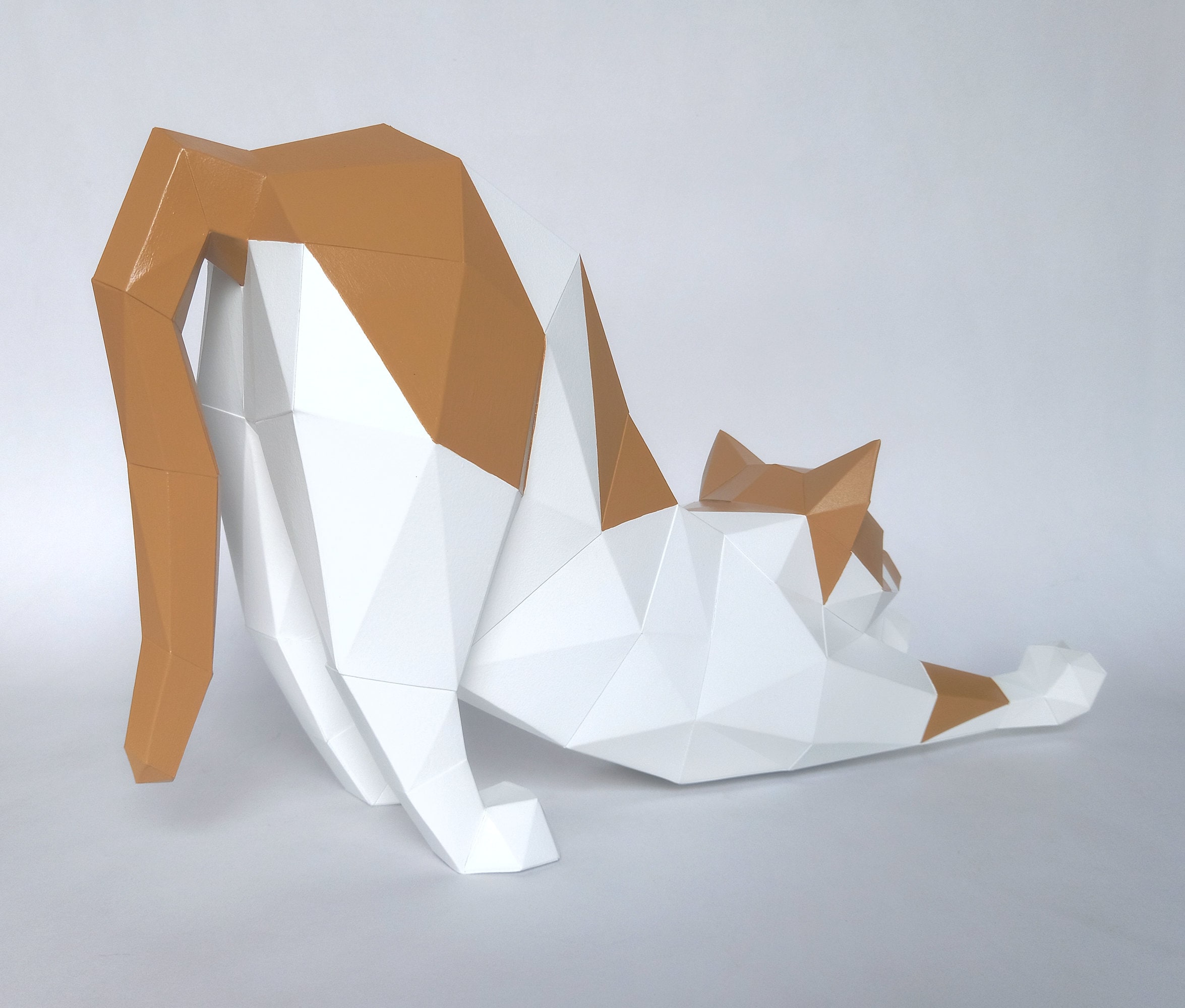 3d Origami Cat Diagram