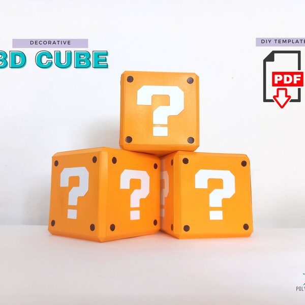 Super Mario Block Template - Etsy