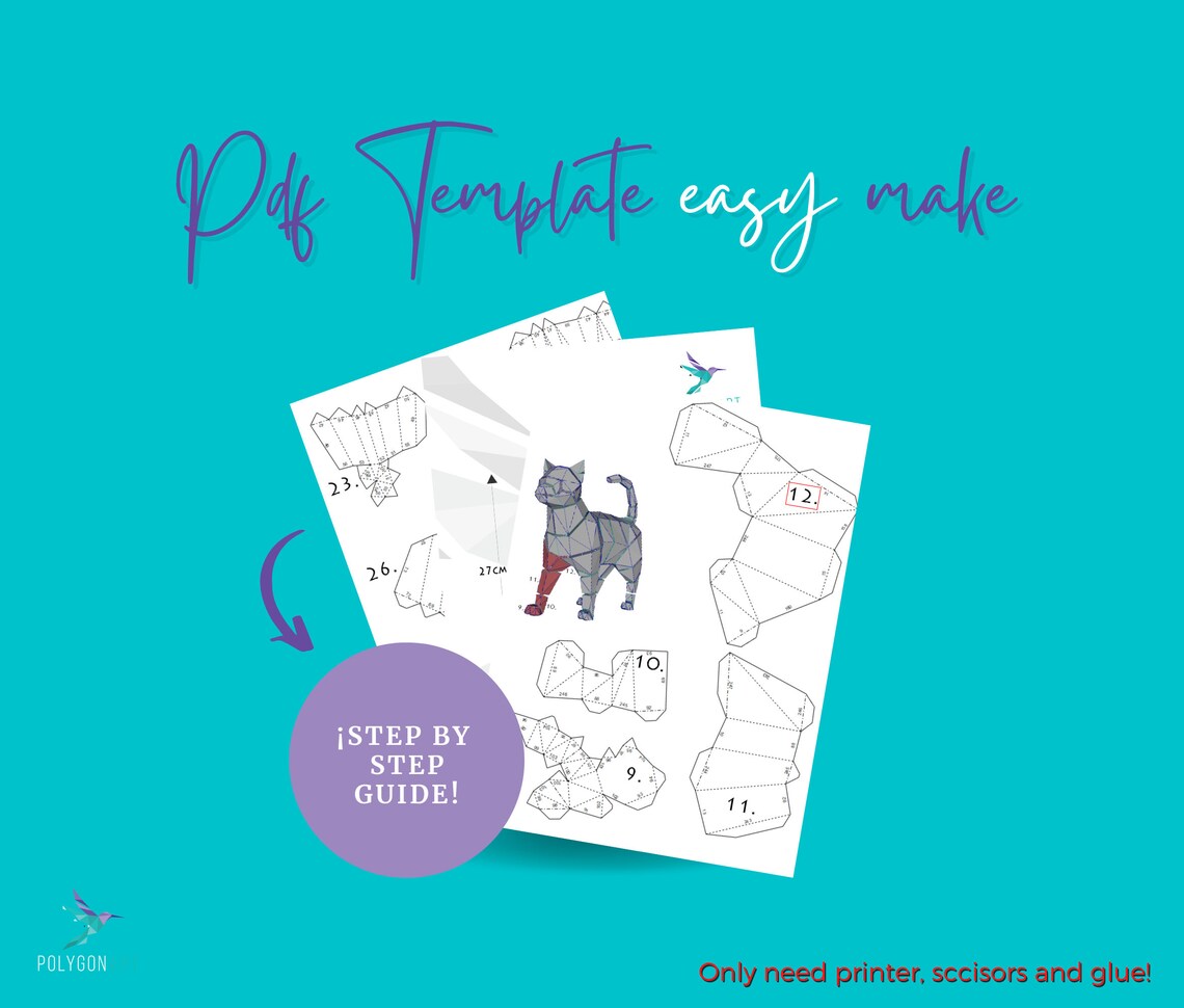 Princess Peach Mario Bros Paper Craft, Digital Template, Origami, PDF ...