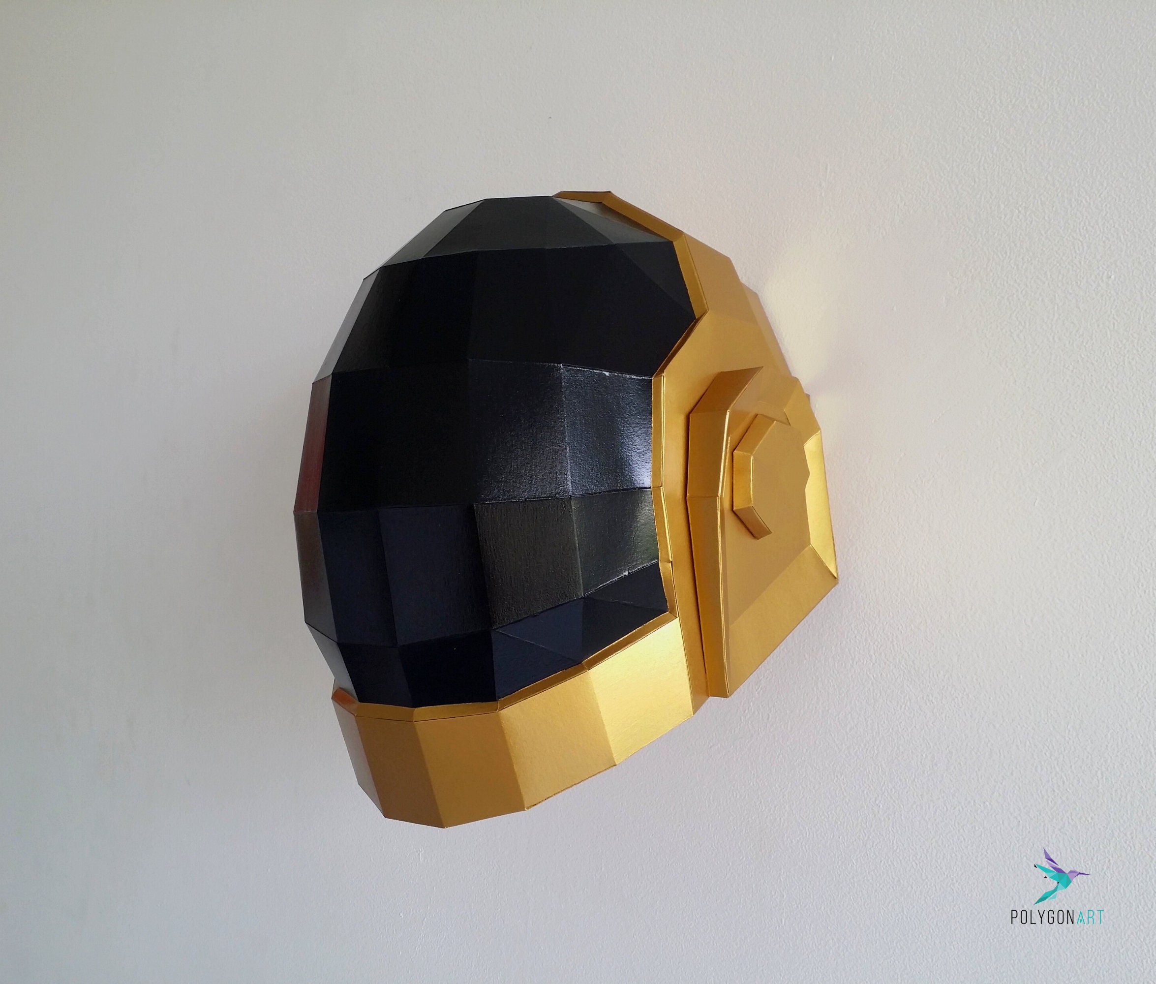 Daft Punk Papercraft 3d Decor Caveman Decor, Low Poly Musical Decor ...