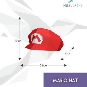 Mario hat template Paper craft, mario kart cosplay diy paper mask ...