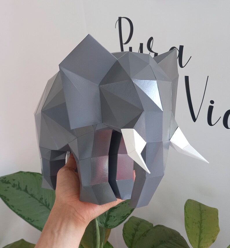 Diy elephant safari papercraft 3d safari digital paper art - Etsy España