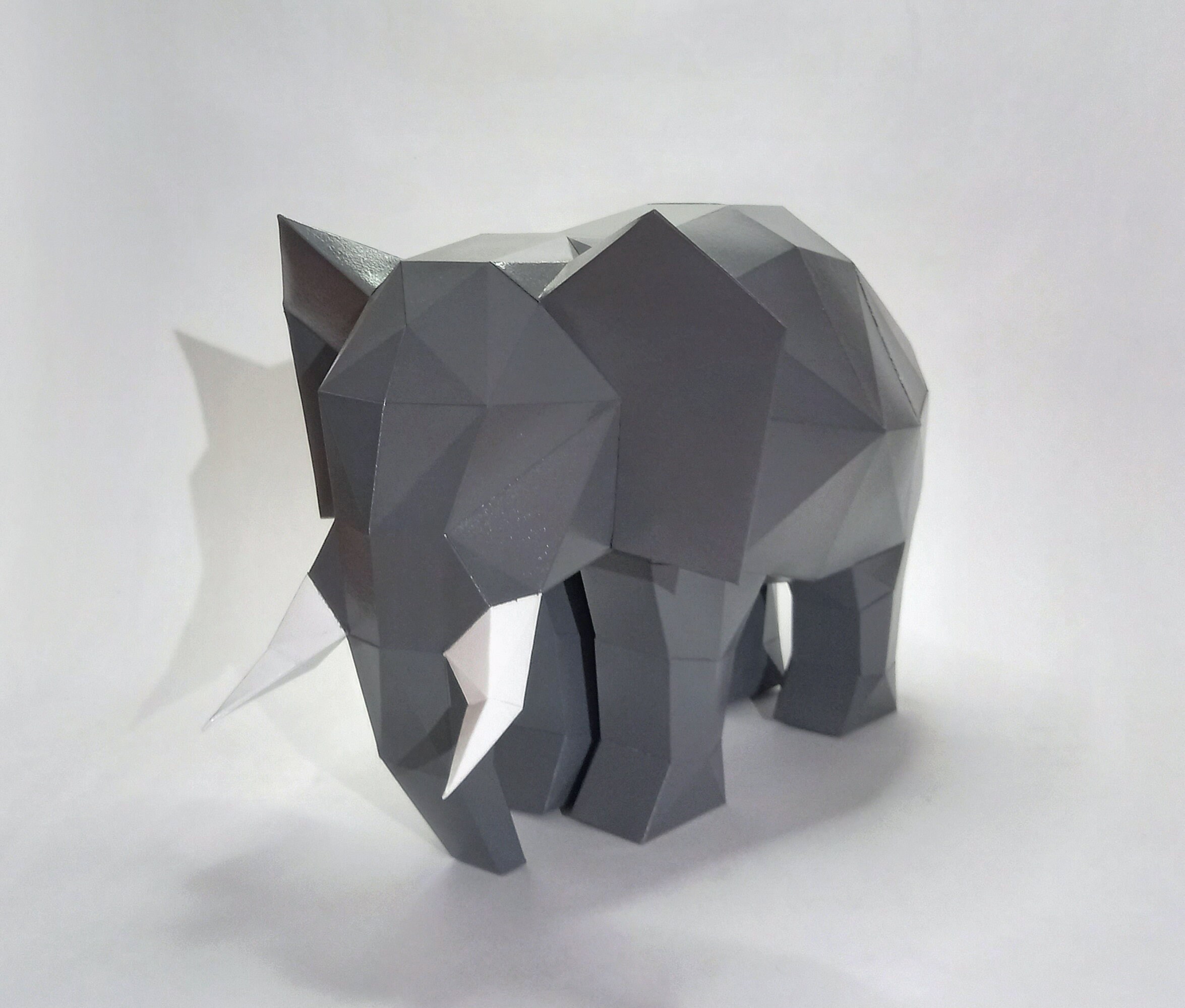 Elephant Paper Craft 3d Digital Template, Animals Paper Art Diy ...