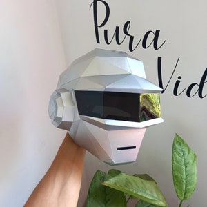 Daft punk mask Papercraft 3d costume low poly musical diy paper craft ...