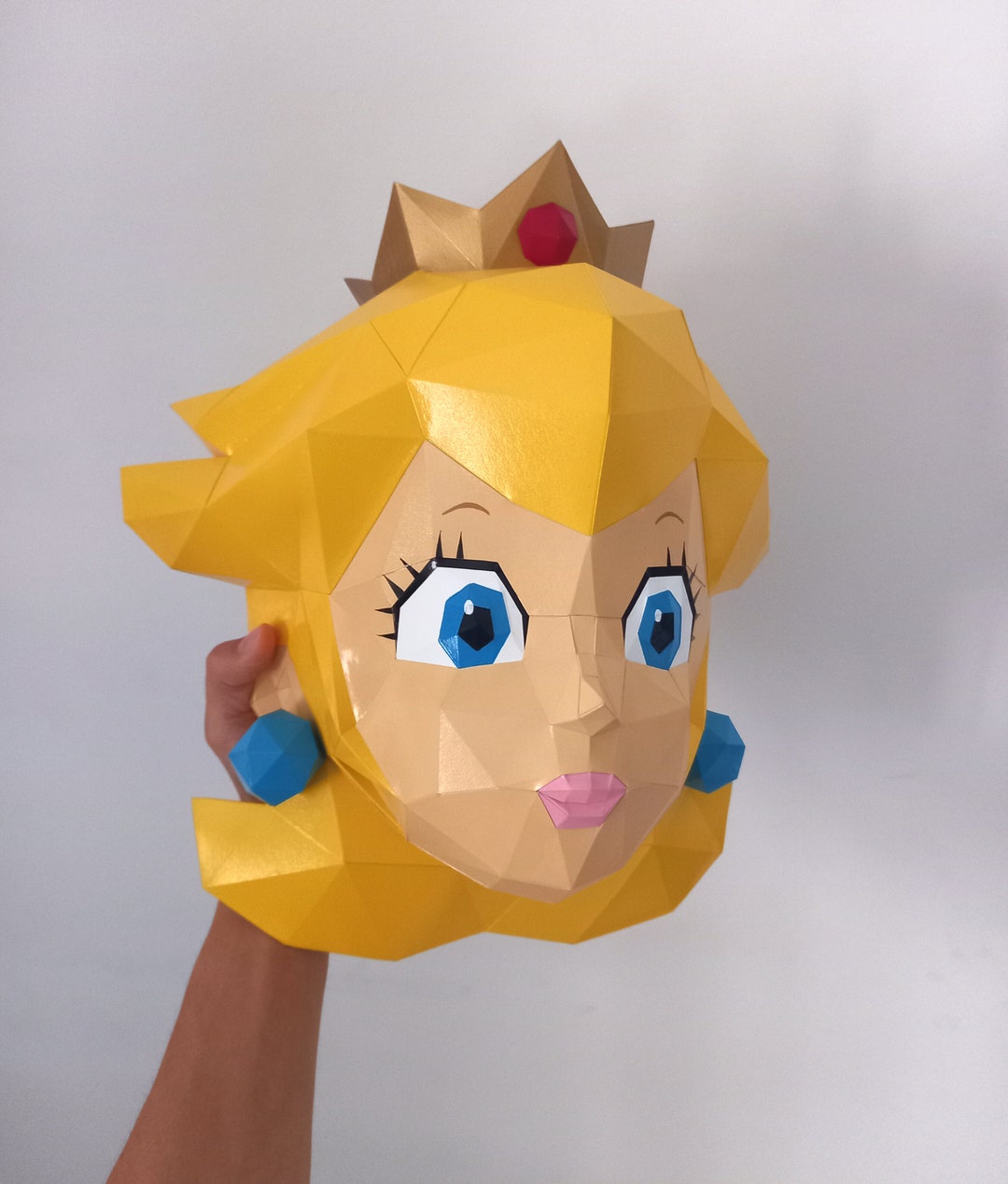 Pincess Peach Mario Bros Paper Craft, Digital Template, Origami, PDF ...
