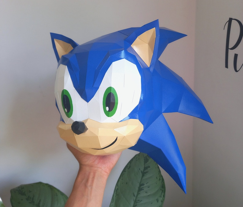 Sonic Papercraft 3d Lowpoly Digital Template Diy Svg - Etsy