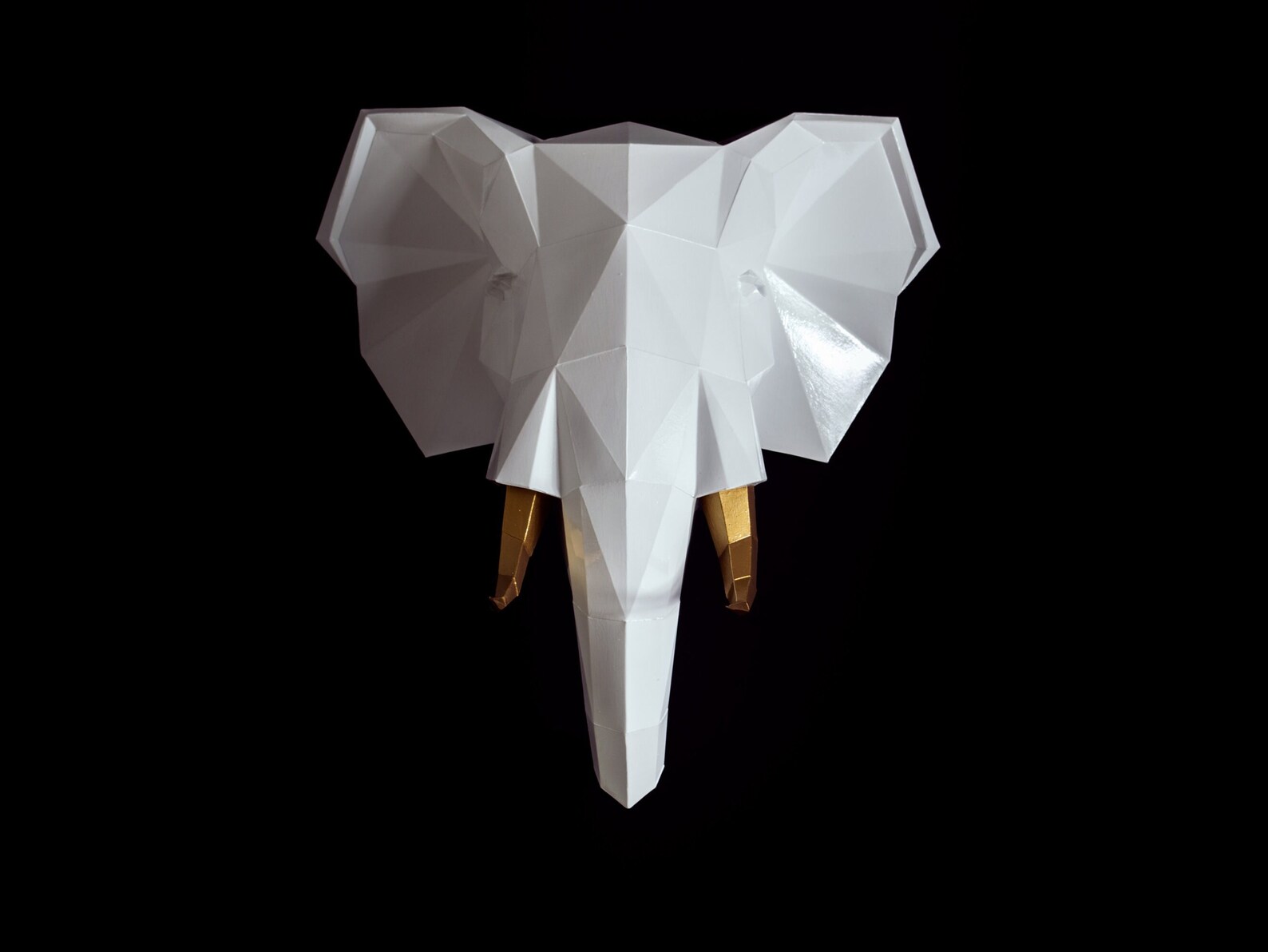 Elephant 3d Papercraft Template Wall Sculpture Decor Elephant - Etsy