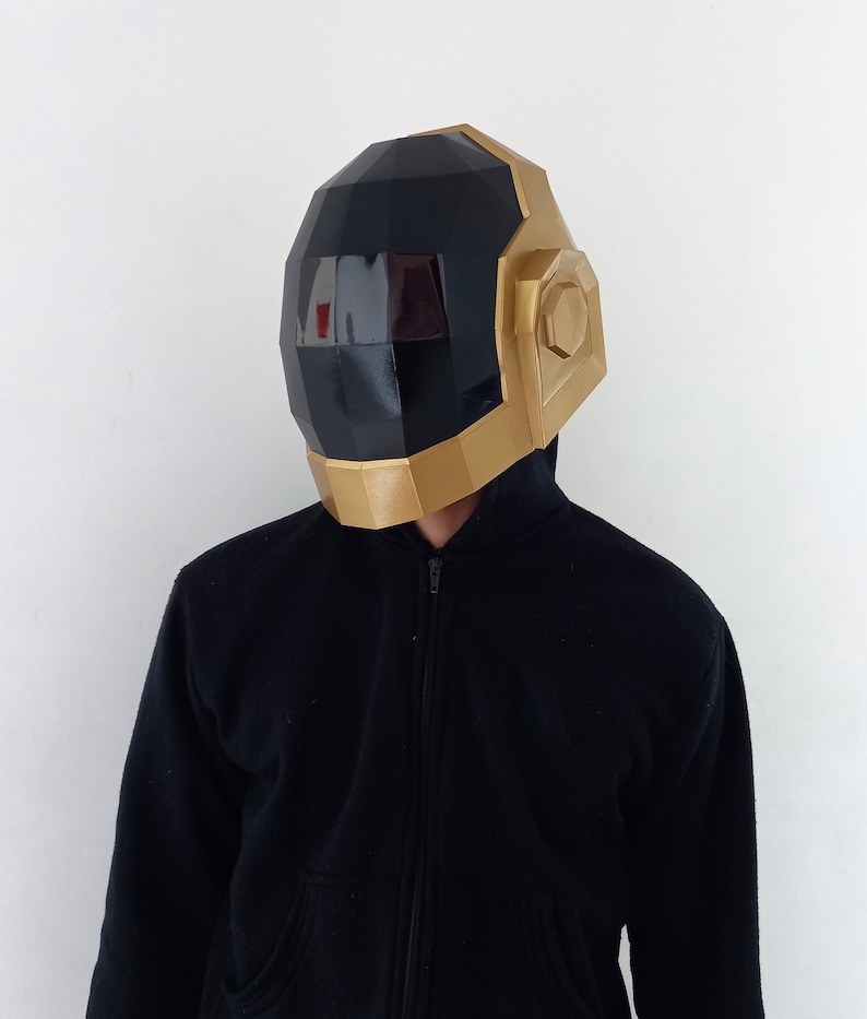 Daft Punk Mask Papercraft 3d Costume Low Poly Musical Diy Paper Craft ...