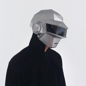 Daft Punk Mask Papercraft 3d Costume Low Poly Musical Diy Paper Craft ...