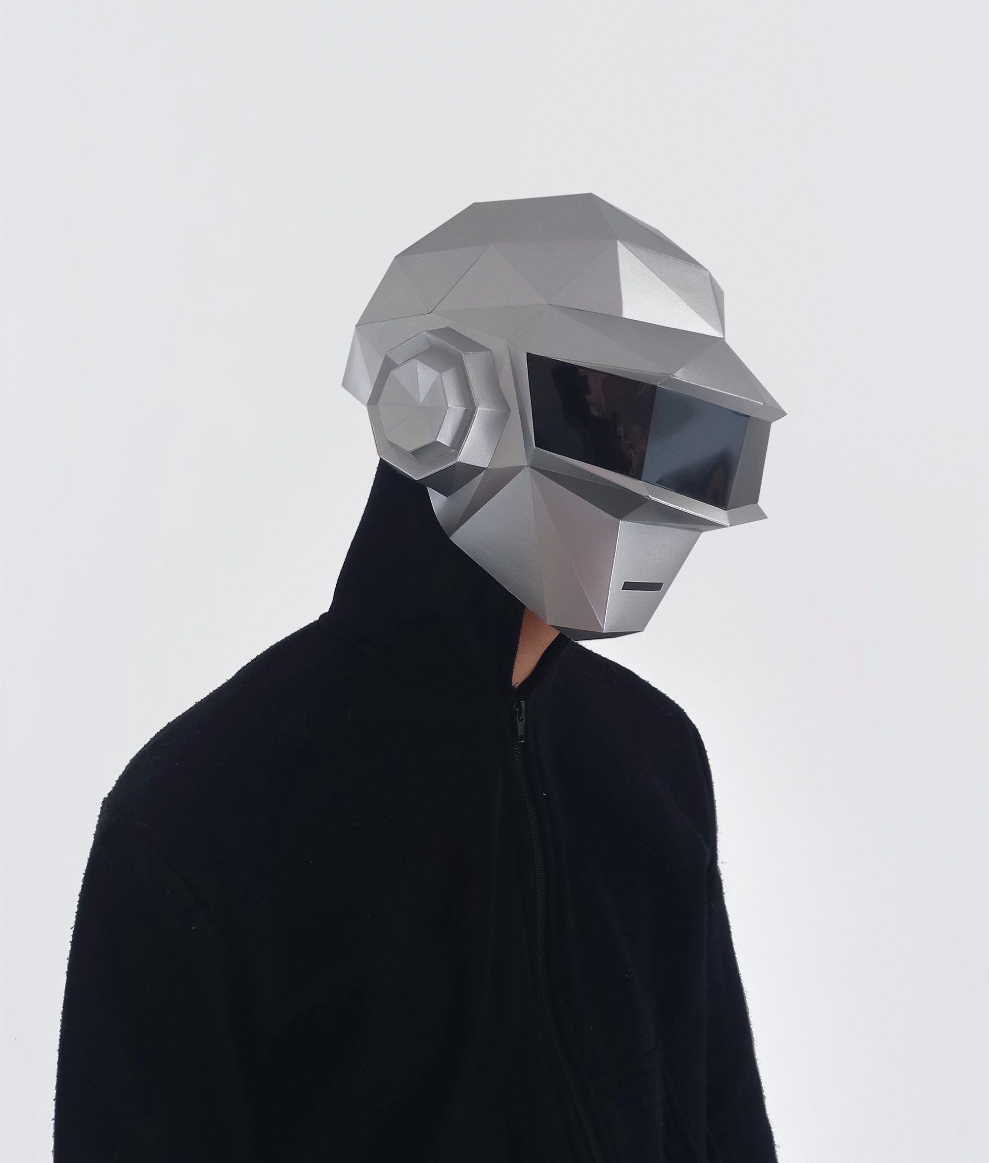 Daft Punk Mask Papercraft 3d Costume Low Poly Musical Diy Paper Craft ...