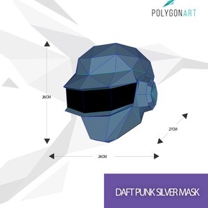 Daft Punk Mask Papercraft 3d Costume Low Poly Musical Diy Paper Craft ...