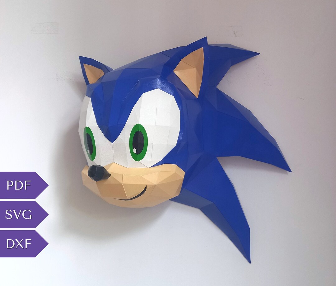 Sonic Papercraft Digital Template Svg Origami Pdf Download Norway 