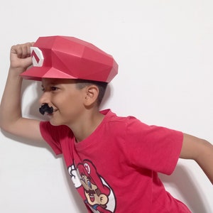 Mario Bros hat template Papercraft Paper mario hat diy paper mask ...