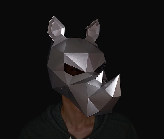 Rhino Mask Paper Craft Digital Template Origami PDF - Etsy Singapore
