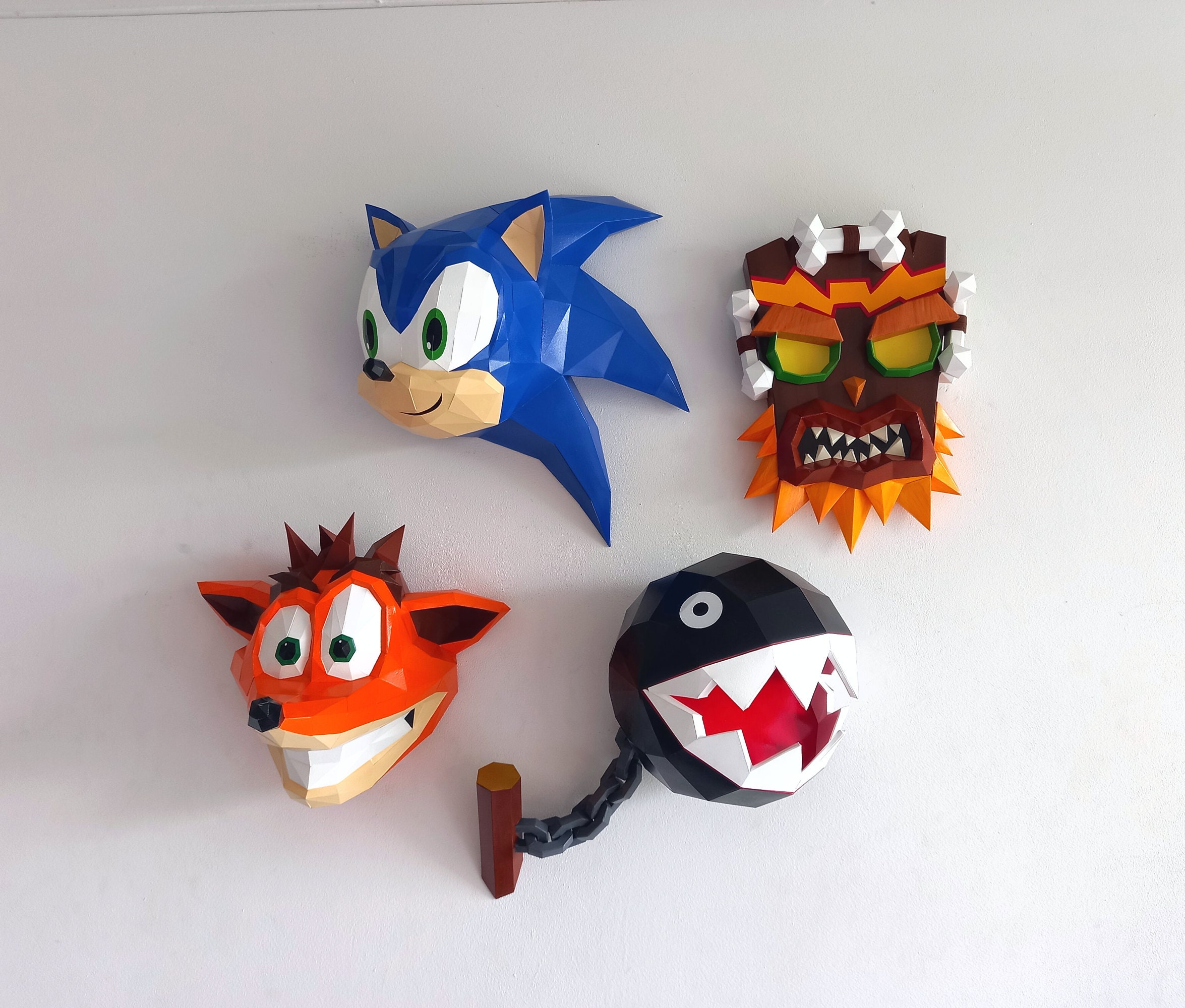 Sonic Papercraft 3d Lowpoly, Digital Template Diy, Origami, Pdf ...